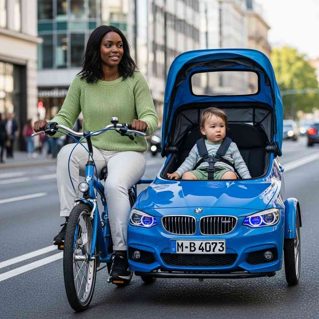 Riding in Style: How a BMW Cargo Bike Stroller Redefines Urban Family ...