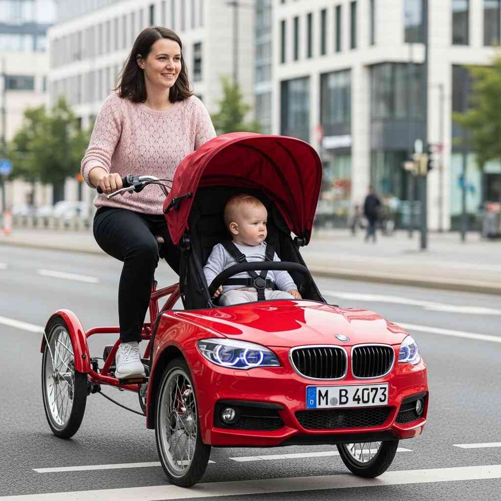 Riding in Style: How a BMW Cargo Bike Stroller Redefines Urban Family ...