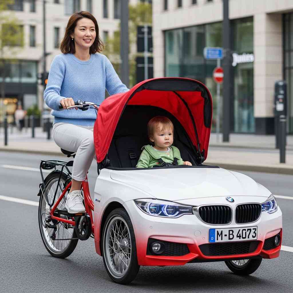 Riding in Style: How a BMW Cargo Bike Stroller Redefines Urban Family ...