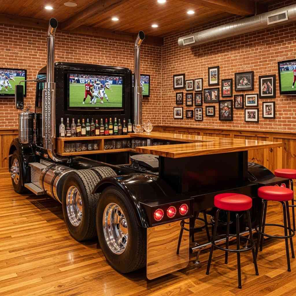 This Home Bar Looks Like a Big Rig—And It’s Fully Poured with ...
