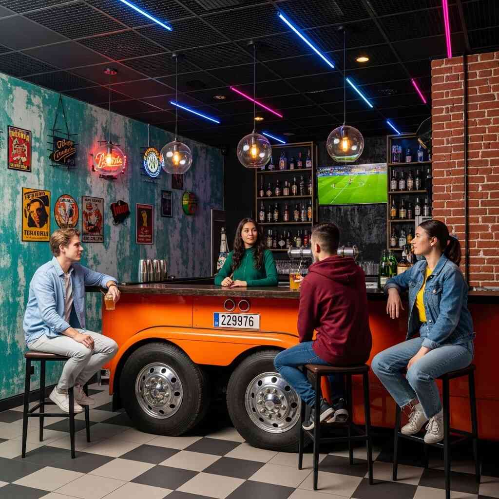 This Home Bar Looks Like a Big Rig—And It’s Fully Poured with ...