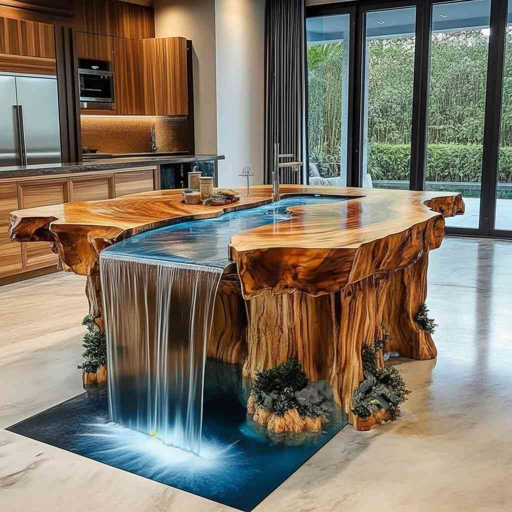 Why a Kitchen Island with Waterfalls Is the Ultimate Statement Piece ...