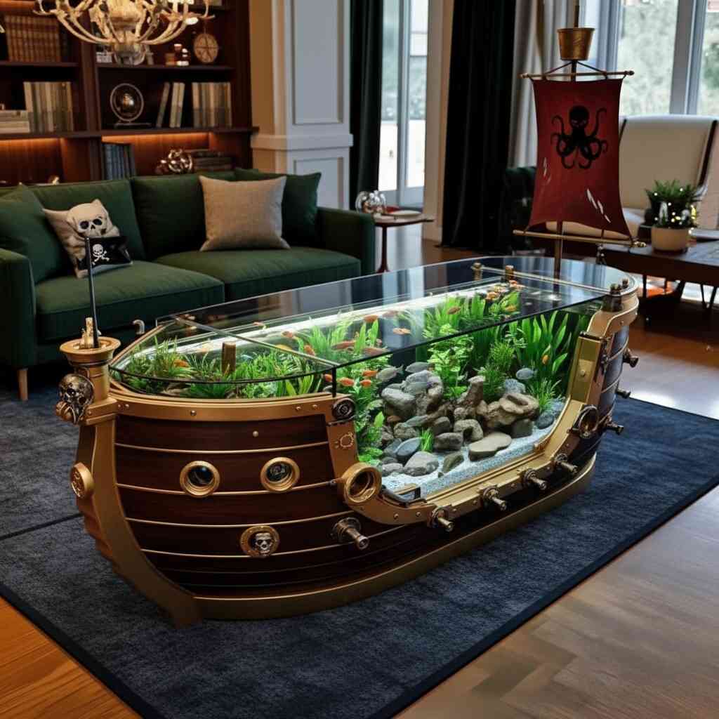 Where Adventure Meets Living Room: The Magic of Pirate Ship Aquarium ...