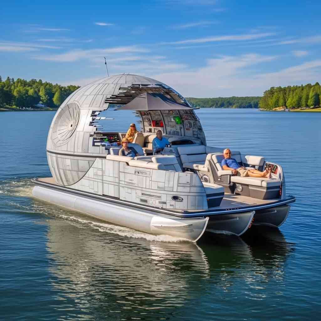 What If the Millennium Falcon Was a Pontoon Boat? (Star Wars Meets Lake ...