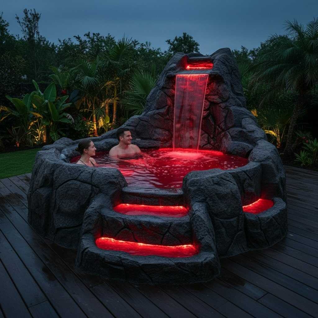 Experience the Magic: A Stunning Volcano Hot Tub Under the Stars ...