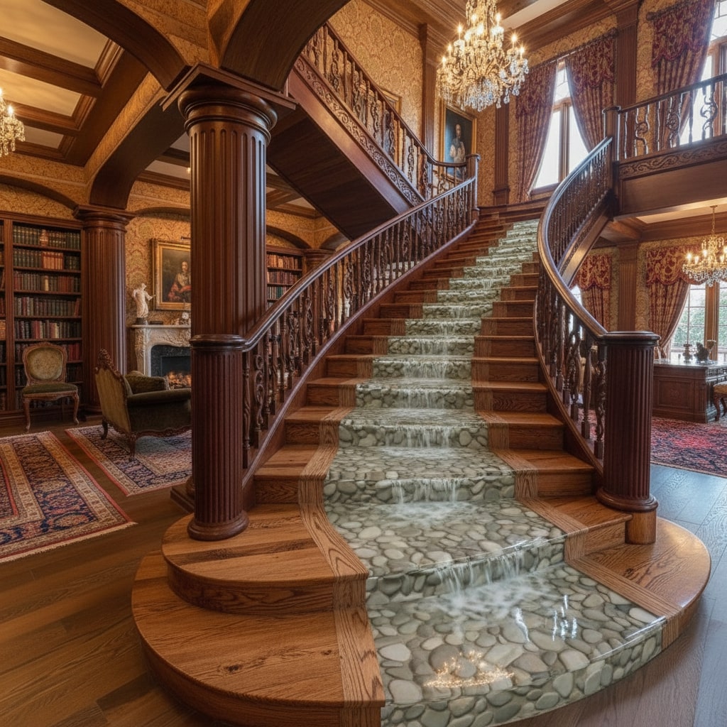 How an Epoxy River Staircase Transforms Architectural Flow and ...