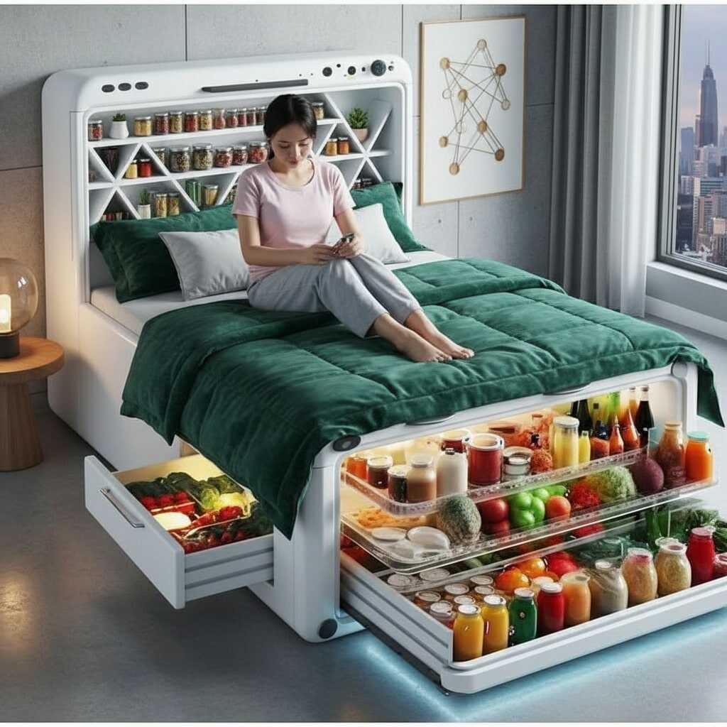 Exploring the Unique Concept of the Fridge Integrated Bed - Inspiring ...