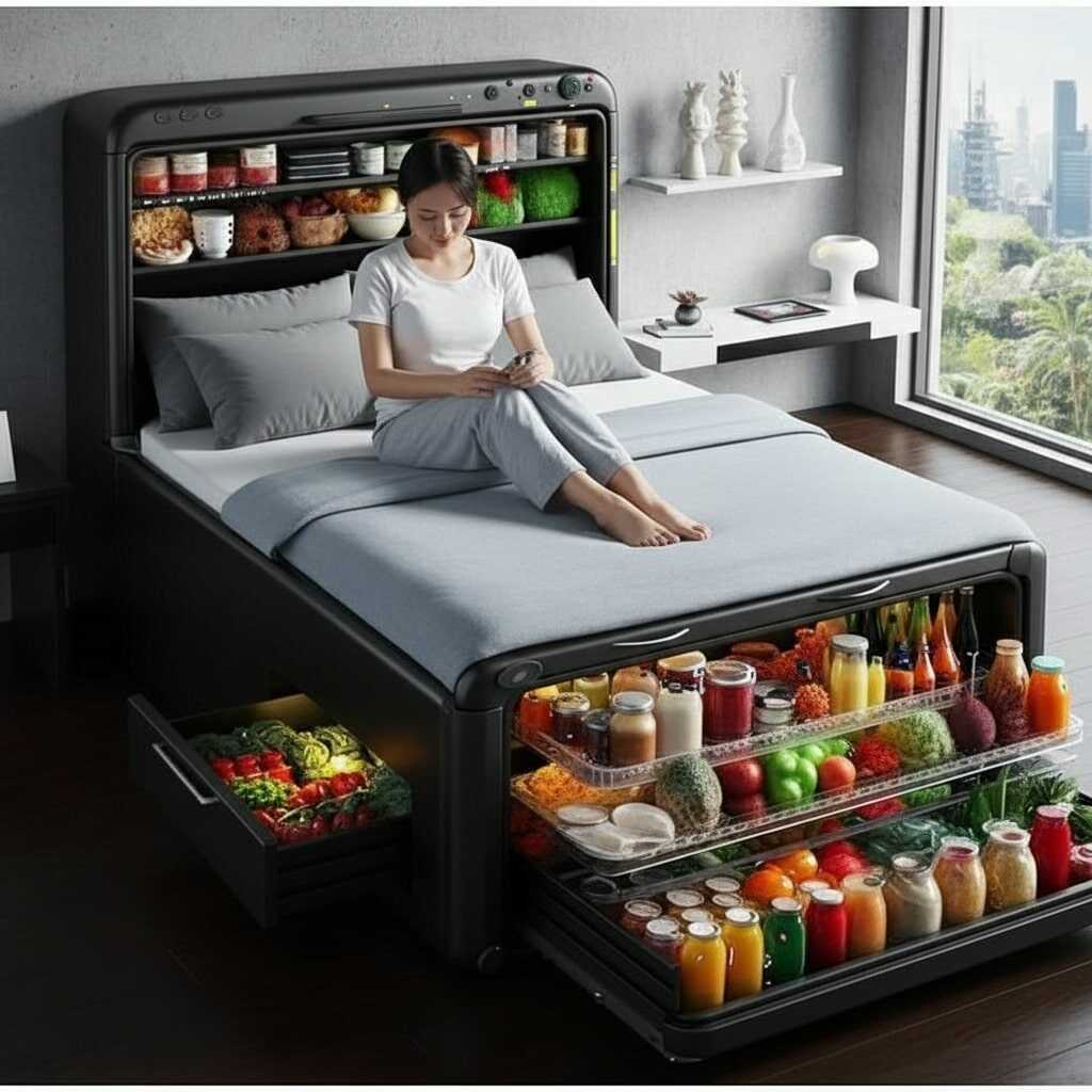 Exploring the Unique Concept of the Fridge Integrated Bed - Inspiring ...