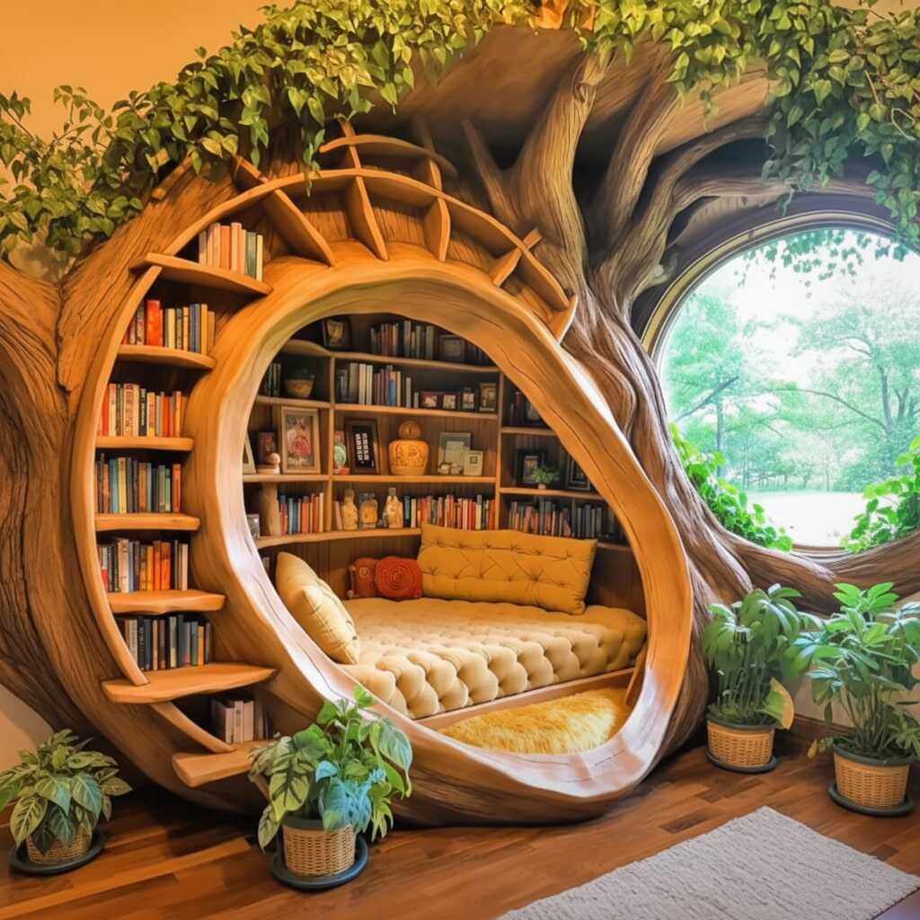 How to Design a Tree Themed Reading Nook for Kids and Adults ...