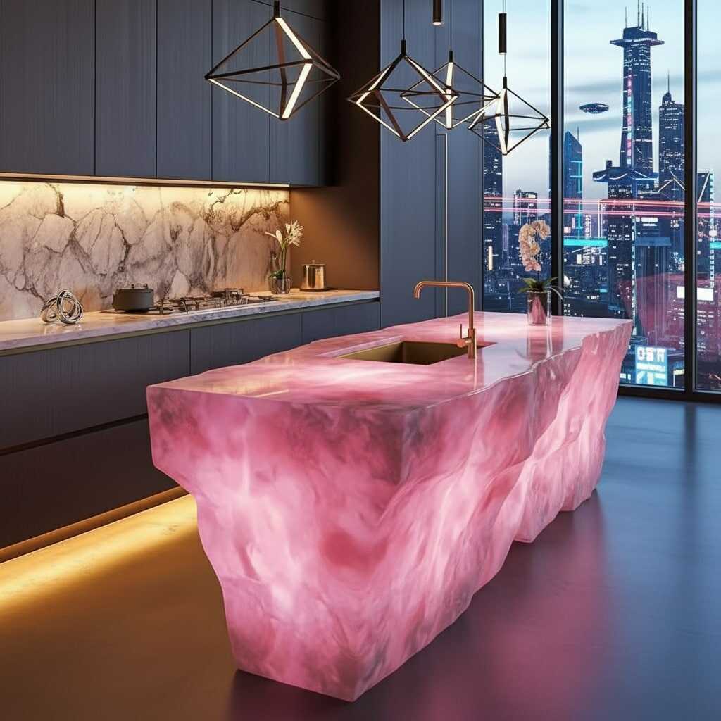 How a Crystal Kitchen Island Transforms Contemporary Kitchen Design ...