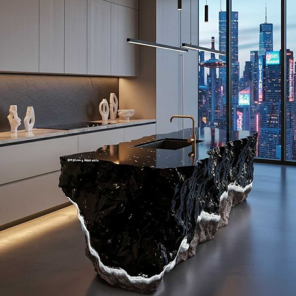 How a Crystal Kitchen Island Transforms Contemporary Kitchen Design ...