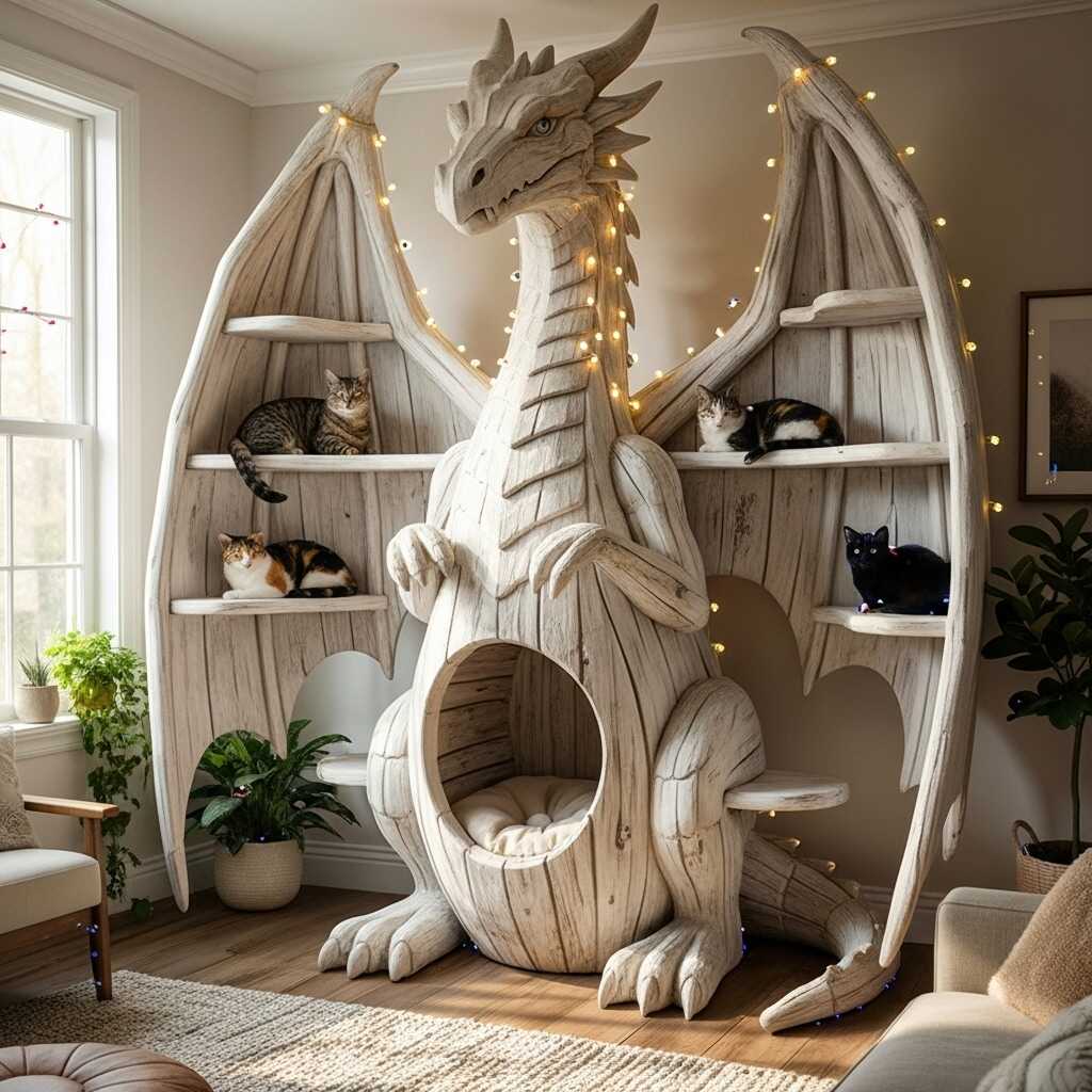 Dragon Inspired Cat Tree: Mythical Designs That Spark Feline ...