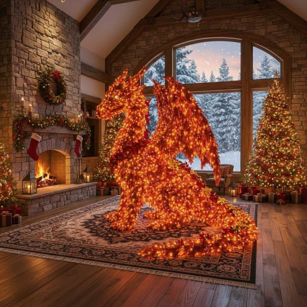Unleash Festive Fantasy with Dragon Themed Christmas Tree Décor ...