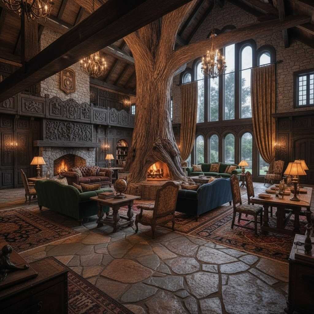 Epic Tree Fireplace: Where Nature and Hearth Converge in Stunning ...