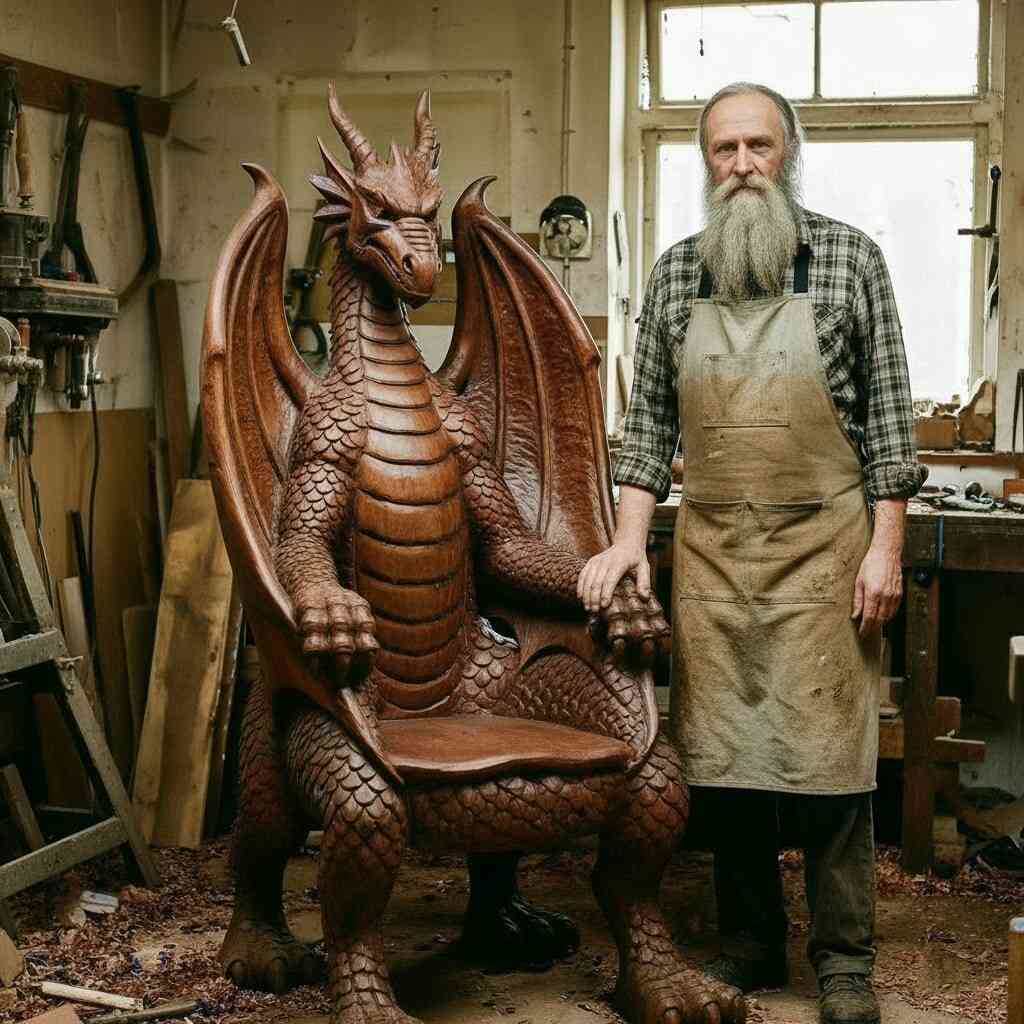 The Artistry Behind the Dragon Shaped Wooden Chair: Myth Meets ...